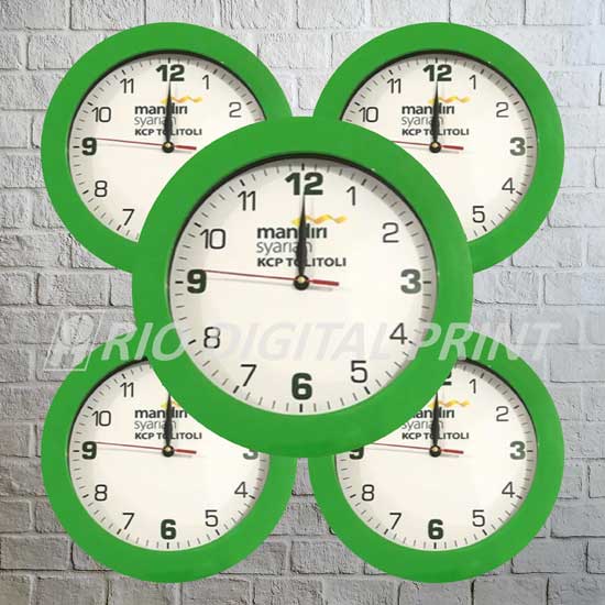 Jam Dinding Cetak Diameter 30cm | Rio Digital Printing Palu
