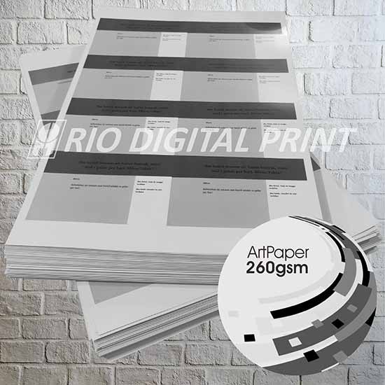 Art Paper 210 Gsm A3+ 32x48 cm Laser BW Hitam Putih | Rio Digital ...