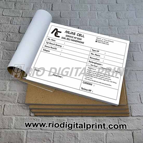Nota NCR BW Hitam Putih Uk. 1/4 F4 3 Ply | Rio Digital Printing Palu