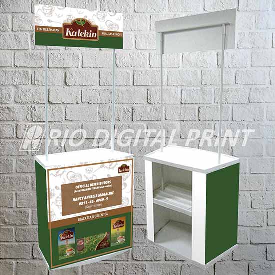 Event Desk Meja Promosi Cetak Ful Color | Rio Digital Printing Palu
