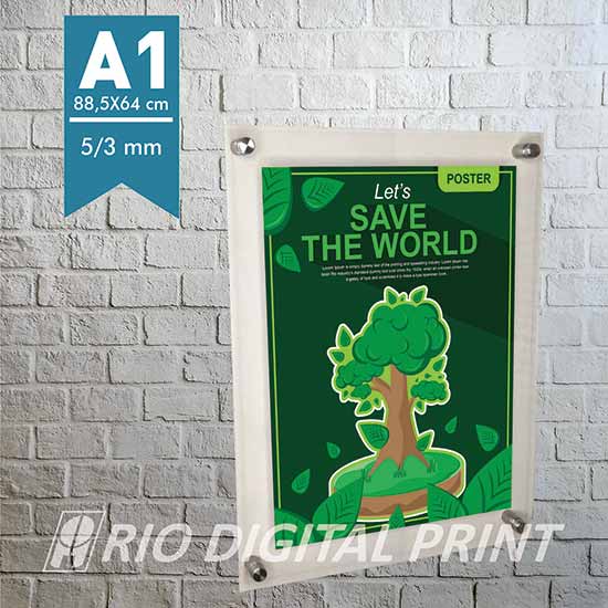 Bingkai / Frame Akrilik Uk. A1 | Rio Digital Printing Palu